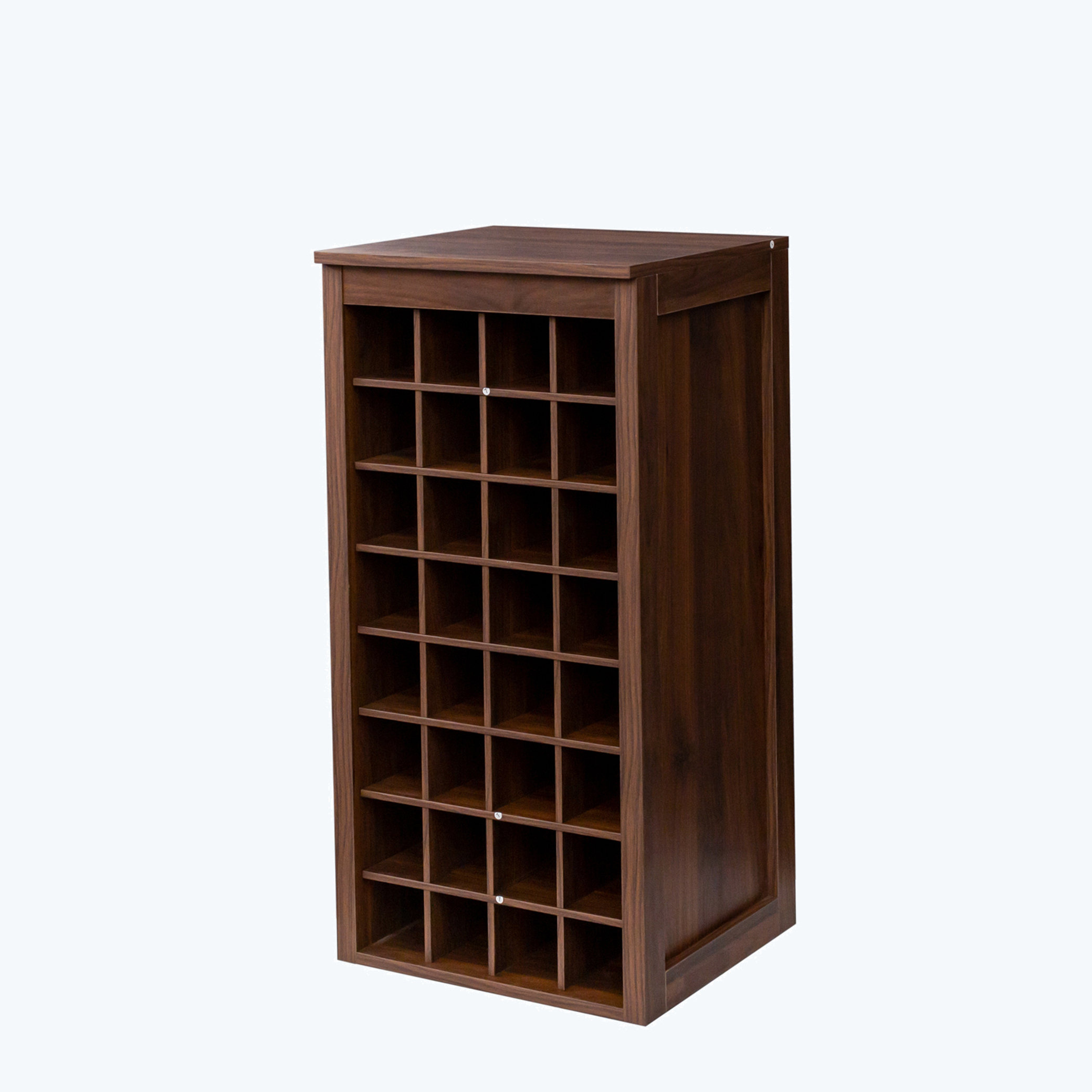 Ebern Designs Duritsa 32 Bottle Floor Wine Bottle Rack in Brown | Wayfair