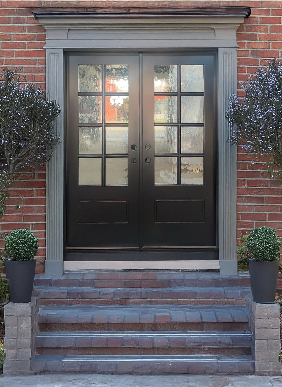 FOREVERDOORS 60x80 Exterior French Composite Door Fr8l 60x80 Black ...