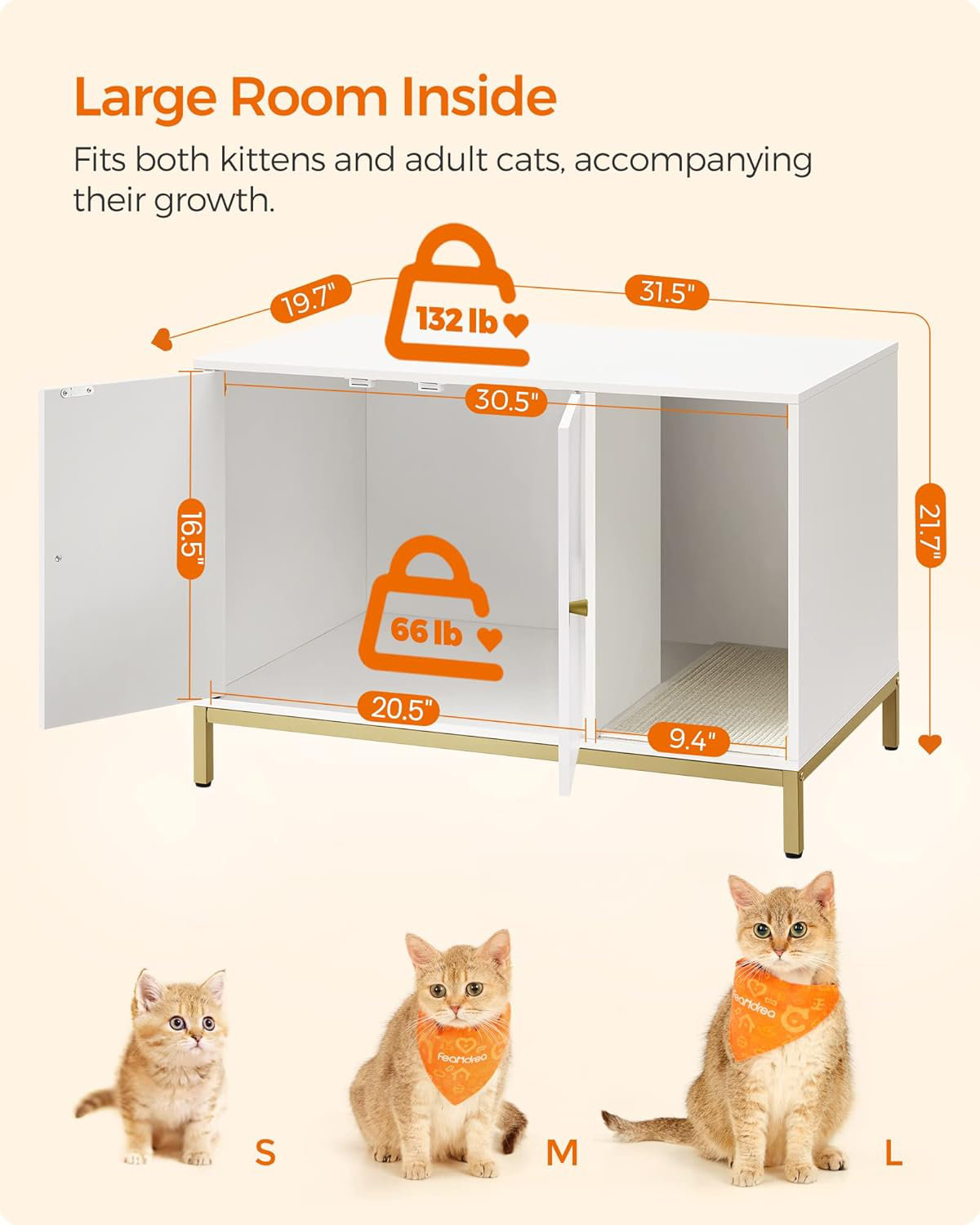 One Allium Way Litter Box Enclosure, Modern Cat Litter Box Furniture ...