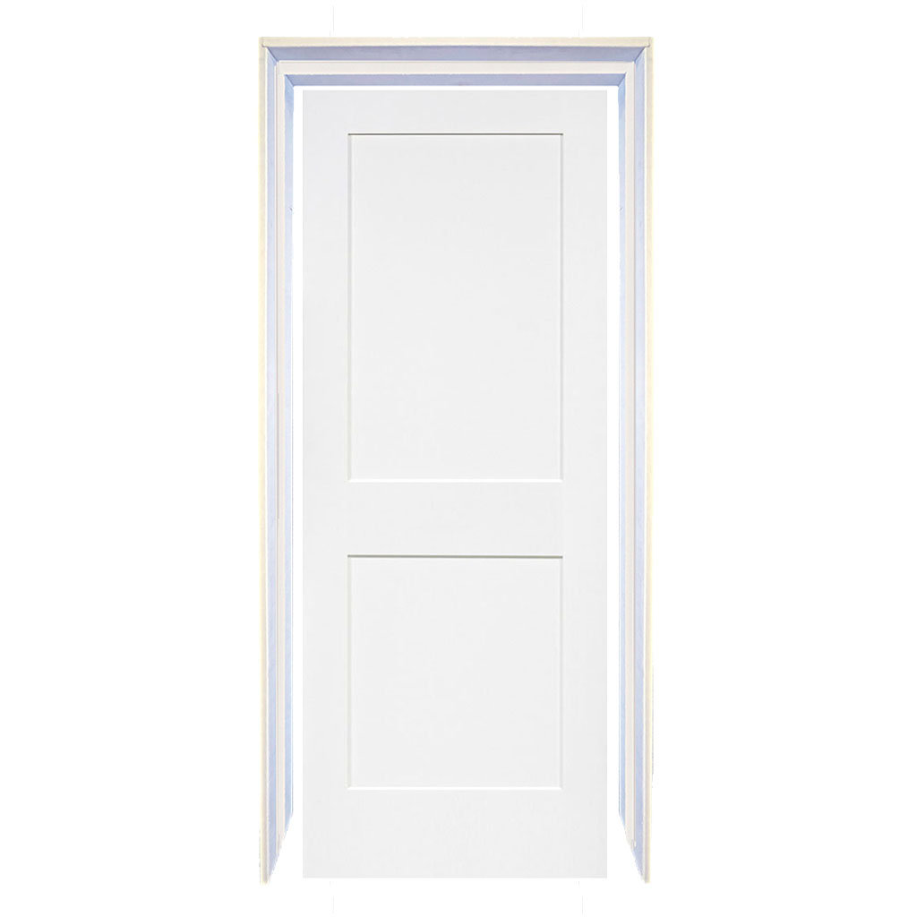 Kimberly Bay Slab Shaker 2-Panel White Solid Core Wood with Jamb Kit ...