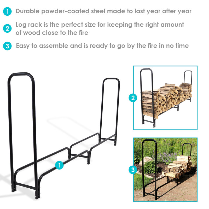 WFX Utility™ Boone 96'' W Metal Log Rack & Reviews | Wayfair