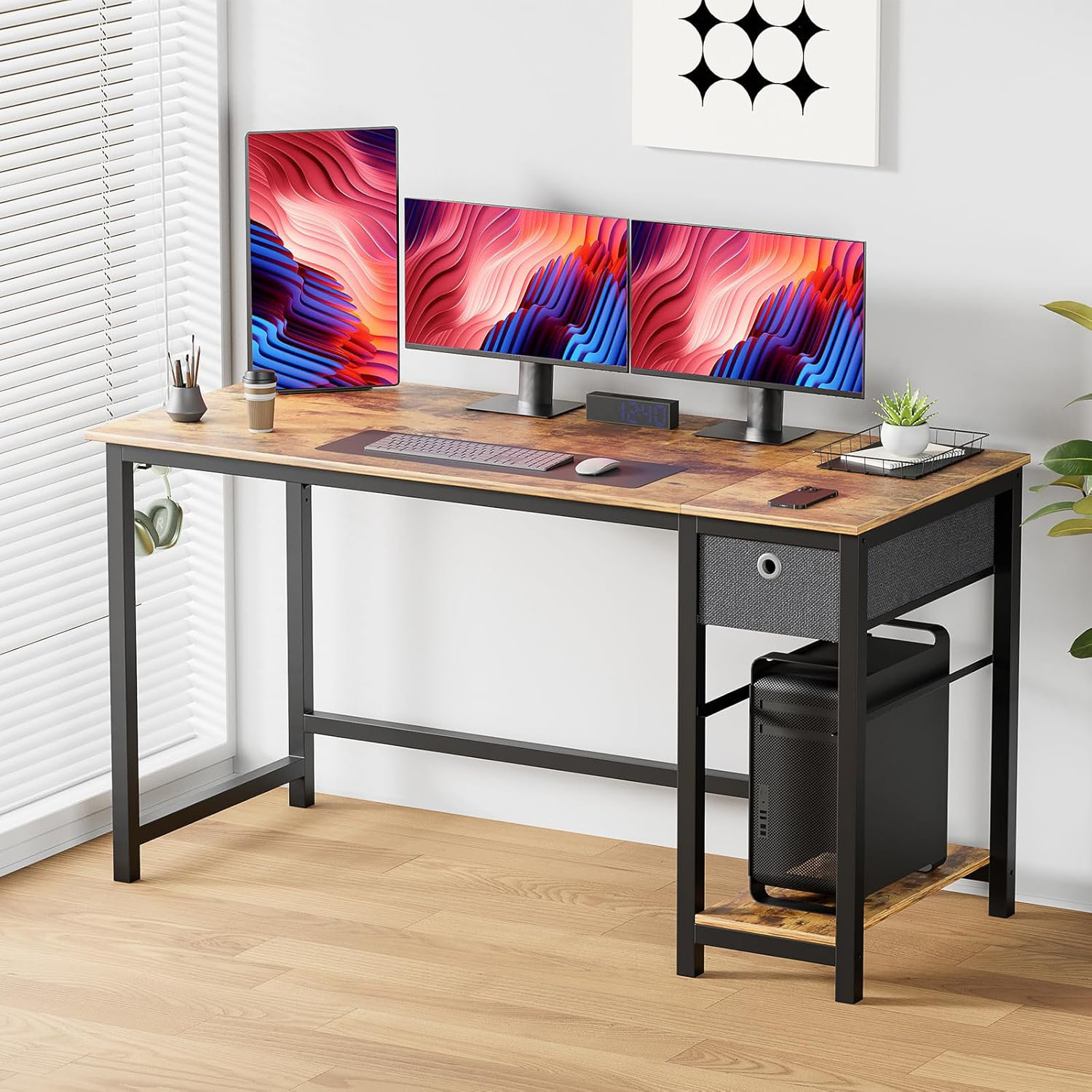 Wrought Studio™ Computer Desk 40 Inch Home Office Writing Work PC Table ...