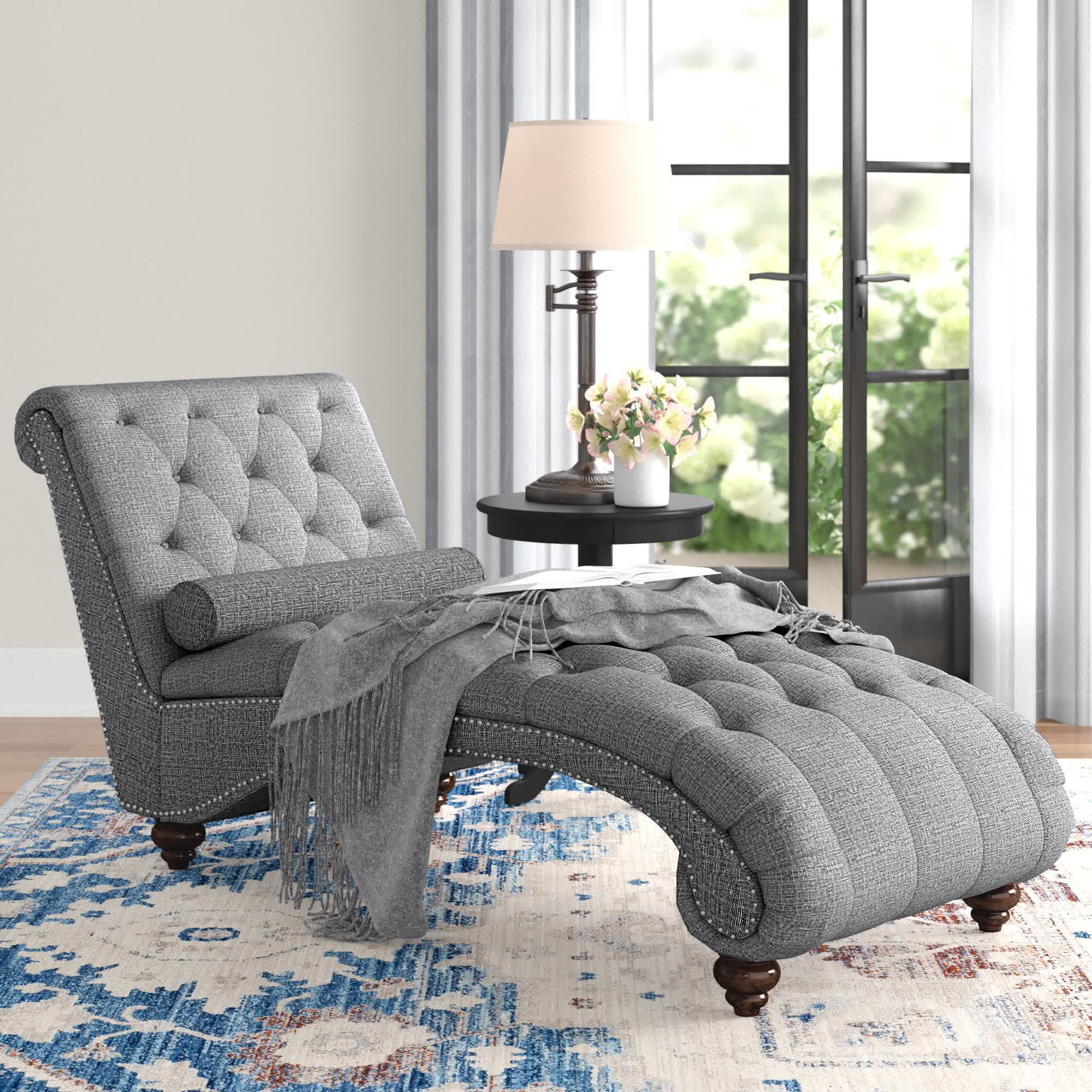 Alcott Hill® Tufted Armless Chaise Lounge & Reviews | Wayfair
