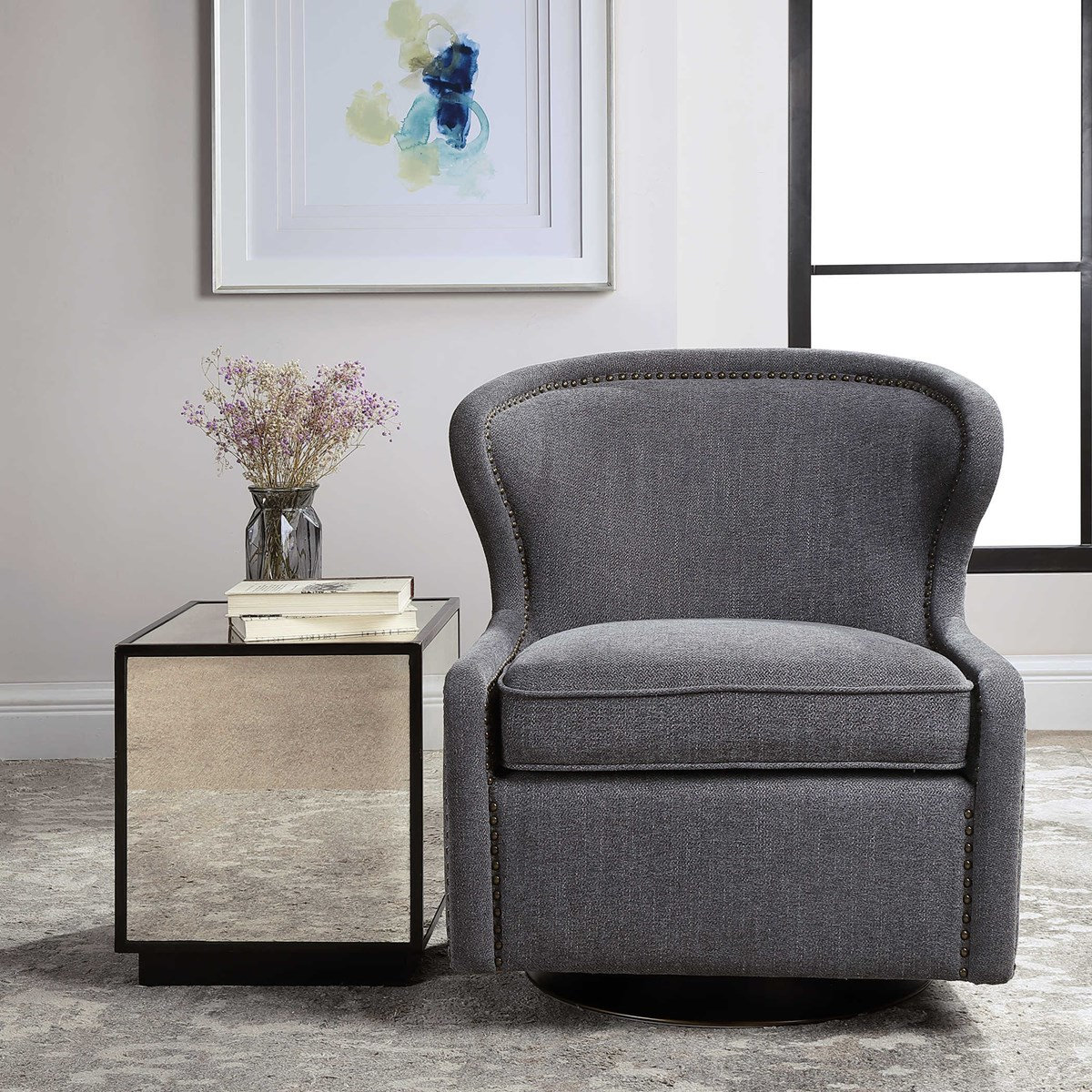 Bohouse Biss Upholstered Swivel Club Chair | Wayfair