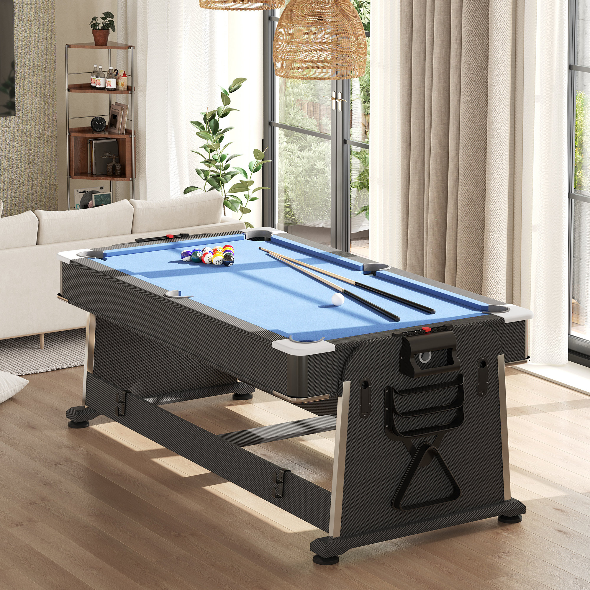 YOUDENOVA 7 Ft 3-In-1 Combo Game Table (Includes Air Hockey And Table ...