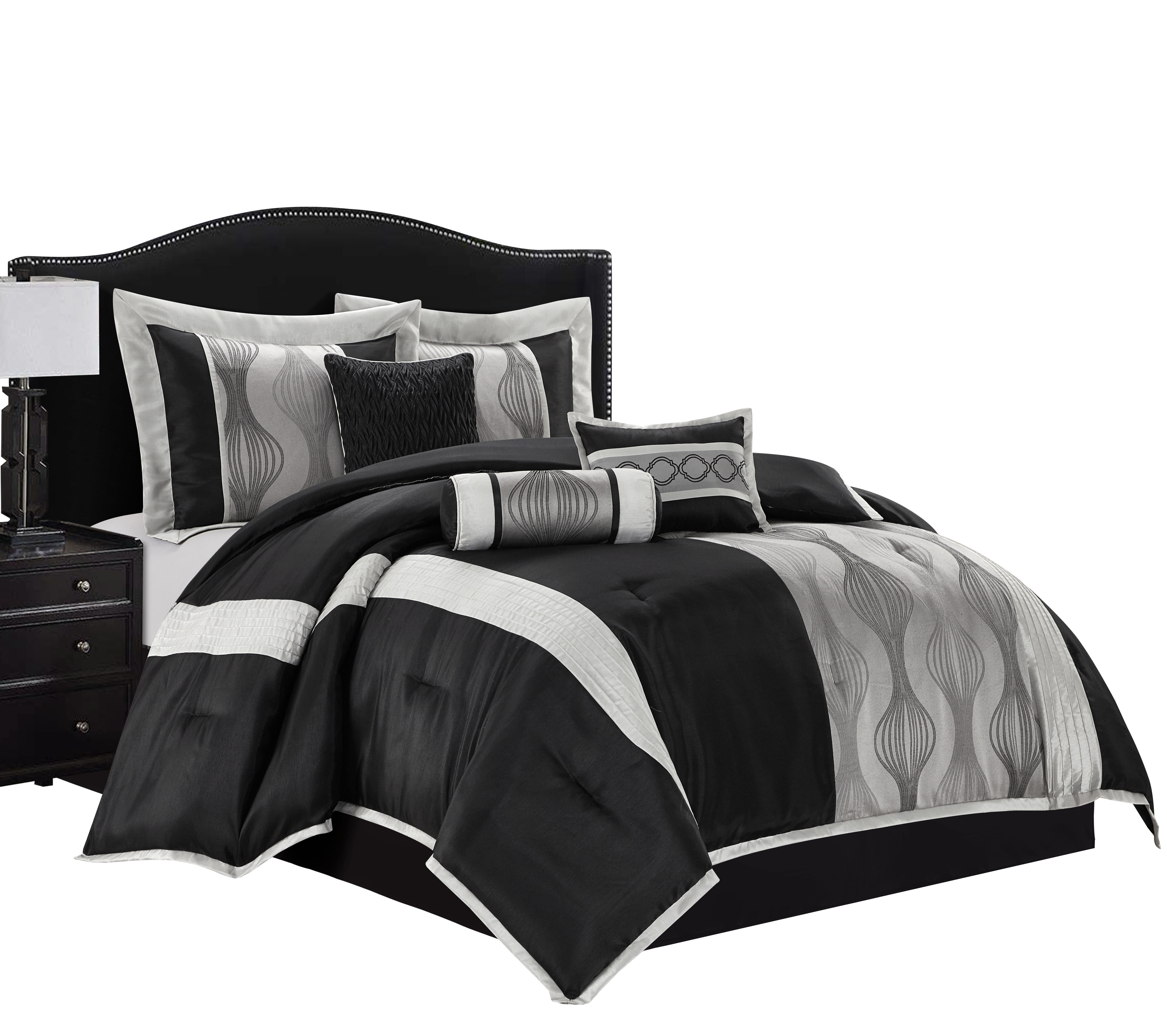 Nanshing America, Inc Kath 7 Piece Microfiber Modern & Contemporary ...