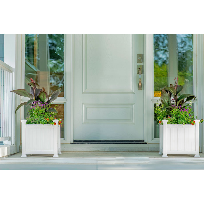 Vita White Vinyl Planter Box & Reviews | Wayfair