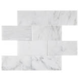 Tile & Mosaic Depot 2" x 4" Marble Brick Joint Mosaic Wall & Floor Tile ...
