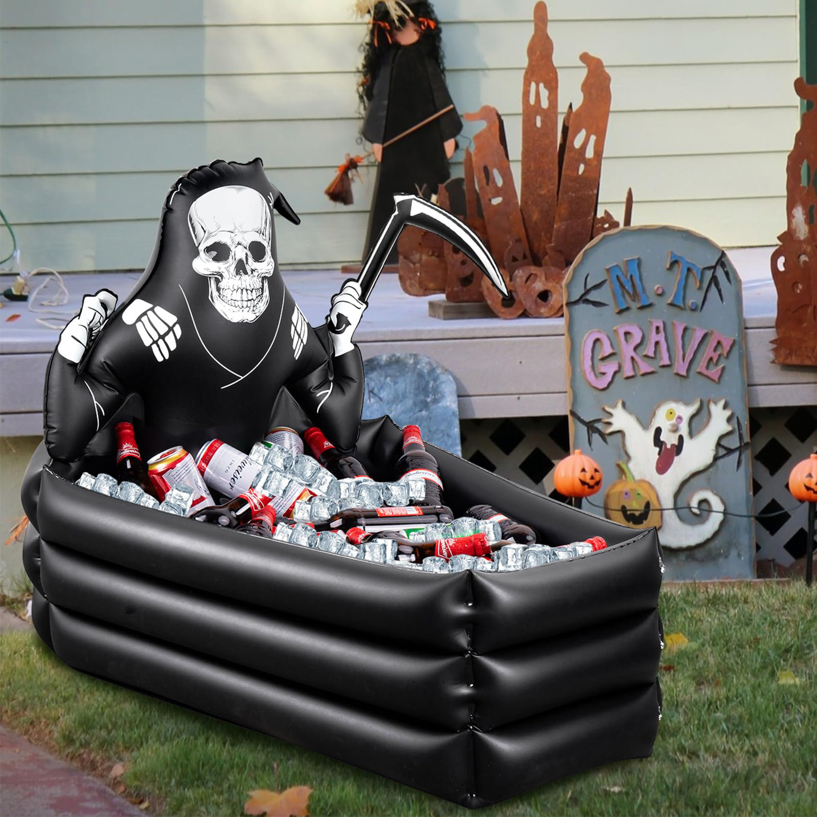 inflatable skeleton ice cooler