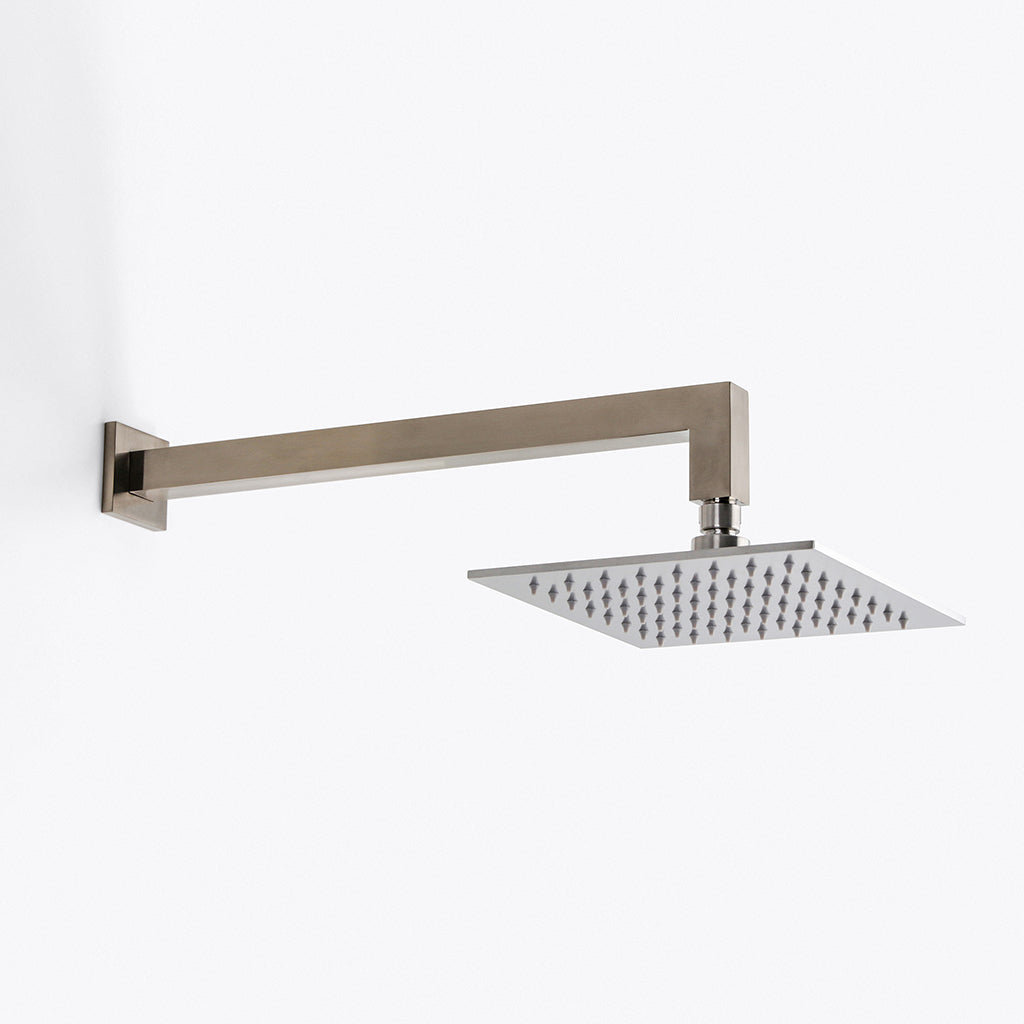 Bathonomy Devon Complete Square Shower Head - Wall Mount - 8" Brass ...