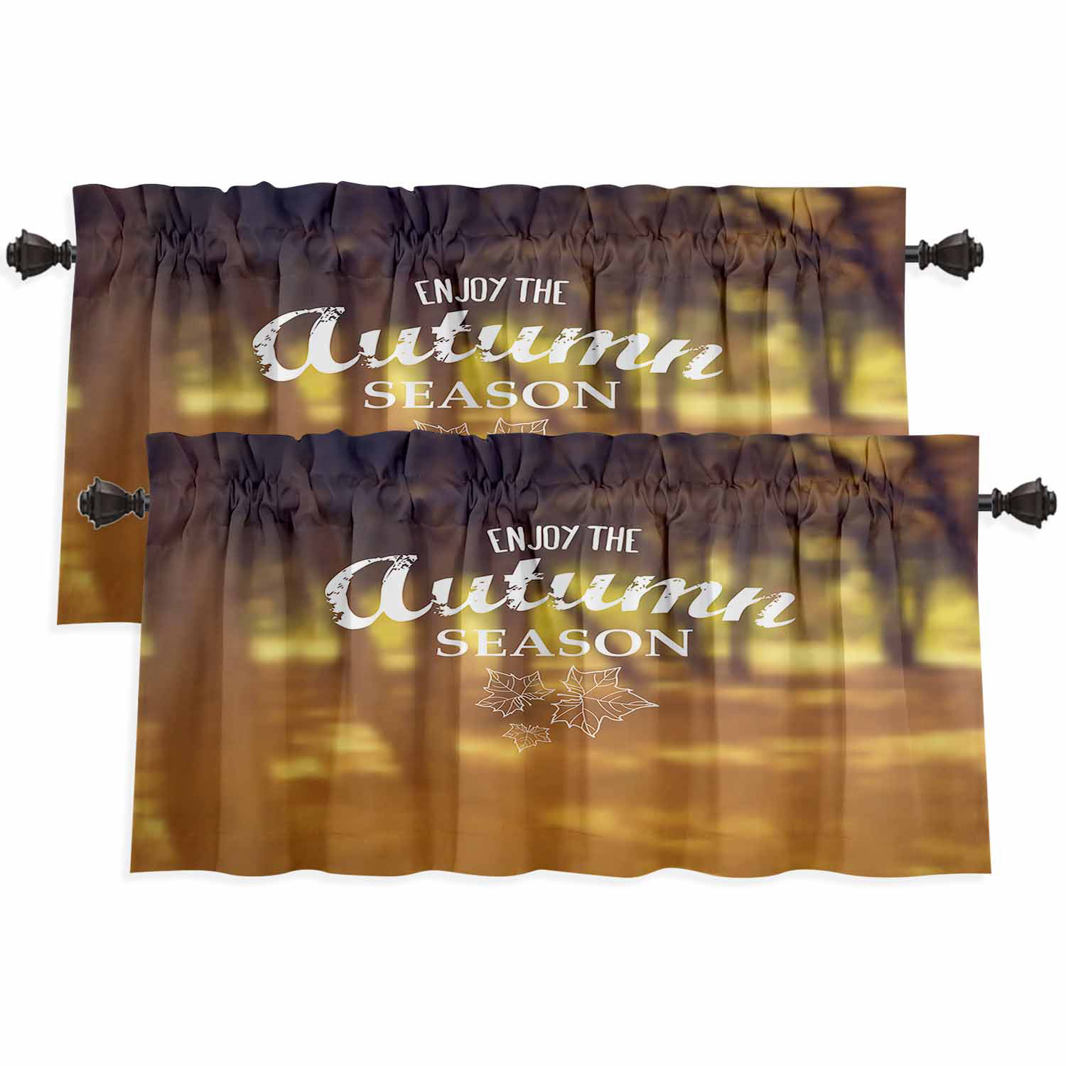 Ophelia & Co. Orange 52"W Retro Autumn Banner Fall Landscape Window ...