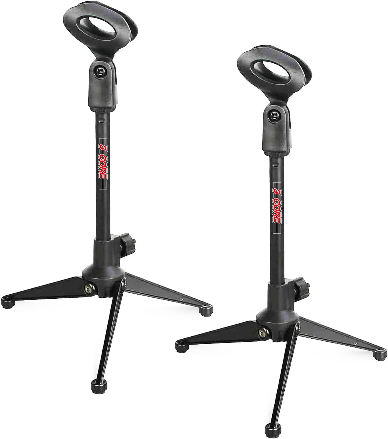 5 CORE 5 Core Desk Mic Stand 2 Pack, Height Adjustable Table Tripod ...