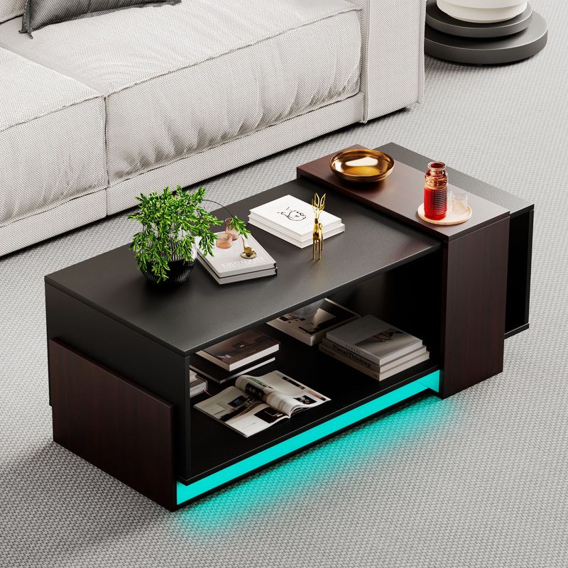 Wrought Studio™ Jonnay 42 "Coffee Table With RGB LED Lights & Reviews ...