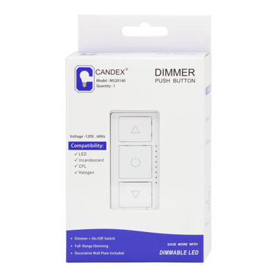 Candex Lighting 300-Watt Single Pole & 3-way Button Dimmer | Wayfair
