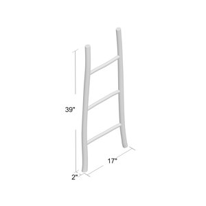 Millwood Pines Wood White Washed 39" Blanket Ladder & Reviews | Wayfair
