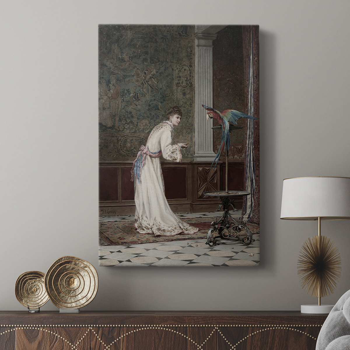 Alcott Hill® Vintage Portrait Print LXVII -Gallery Wrapped Cavas | Wayfair