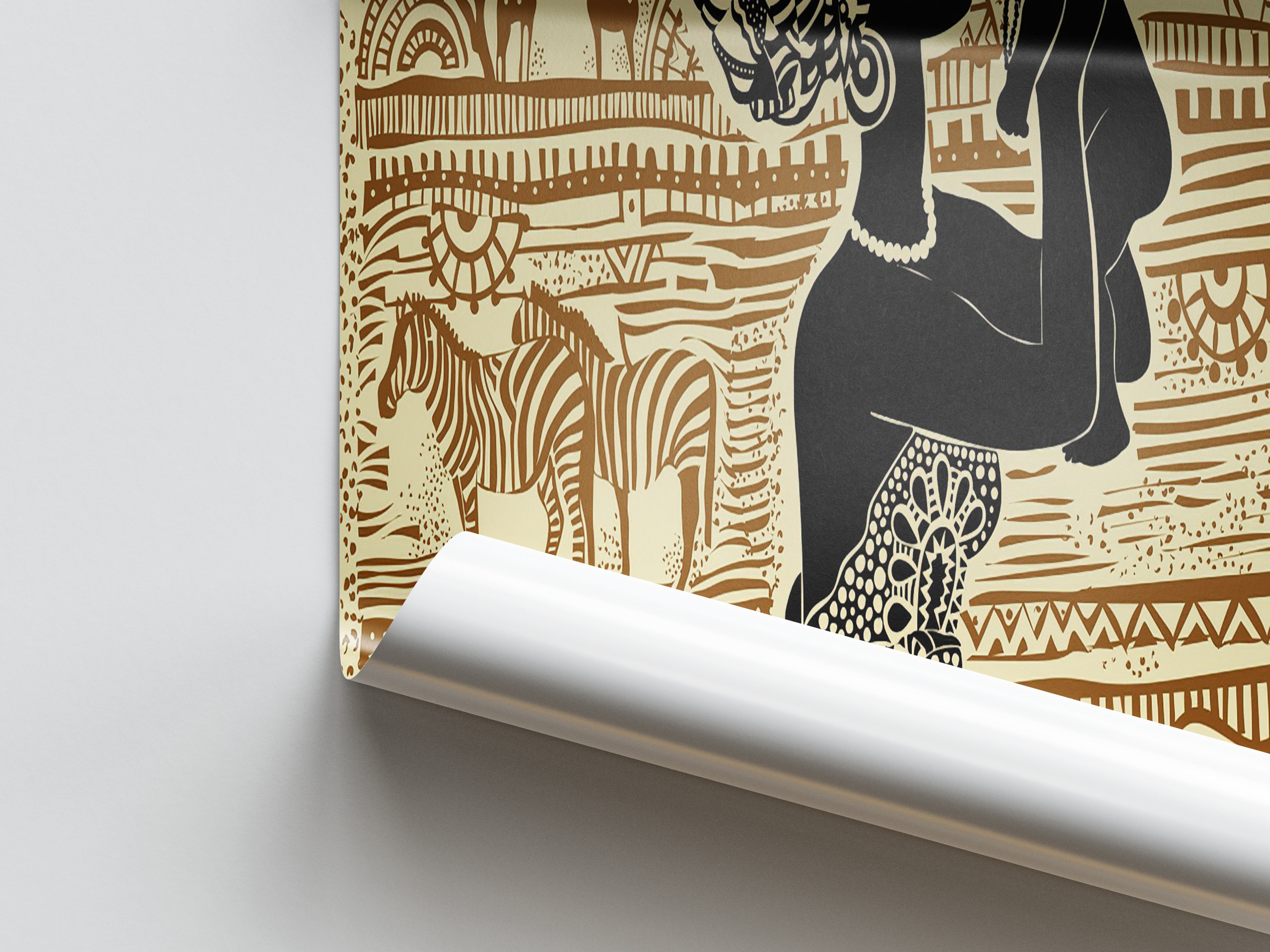 Dakota Fields African Woman Poster, Abstract Poster, Ethnic Patterns ...