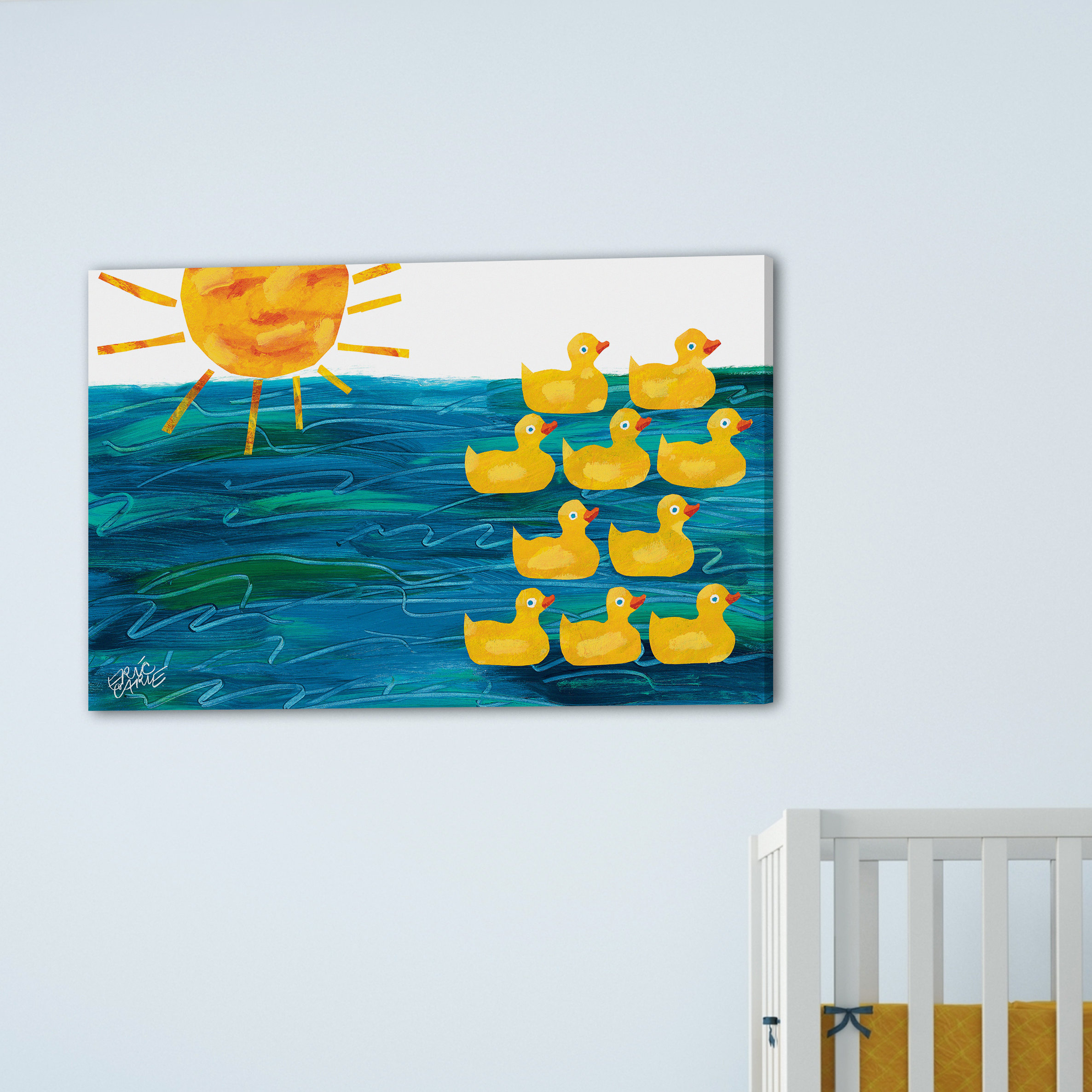 Marmont Hill 'Little Rubber Ducks' Print on Wrapped Canvas - Wayfair Canada