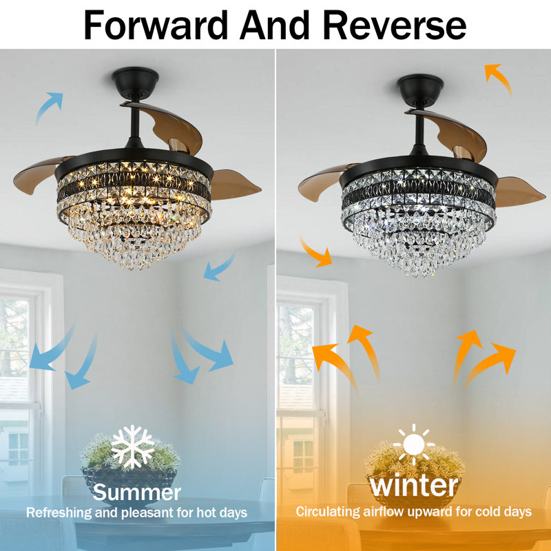 House of Hampton® Gulkis 42.12'' Ceiling Fan with LED Lights | Wayfair