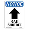 SignMission Gas Shutoff up Arrow Sign with Symbol | Wayfair