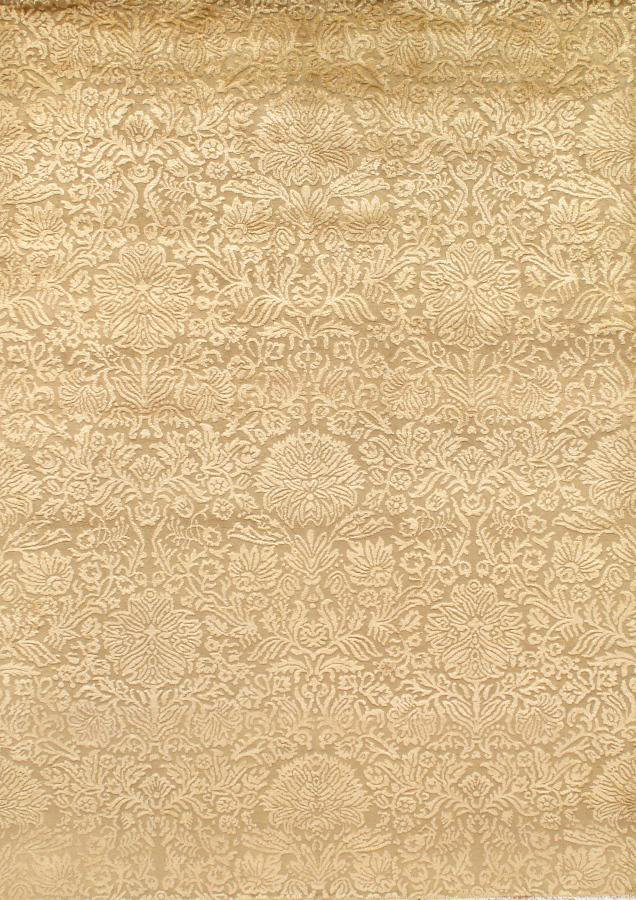 Pasargad NY Indo Tabriz Hand-Knotted Wool Beige/Brown Area Rug | Perigold