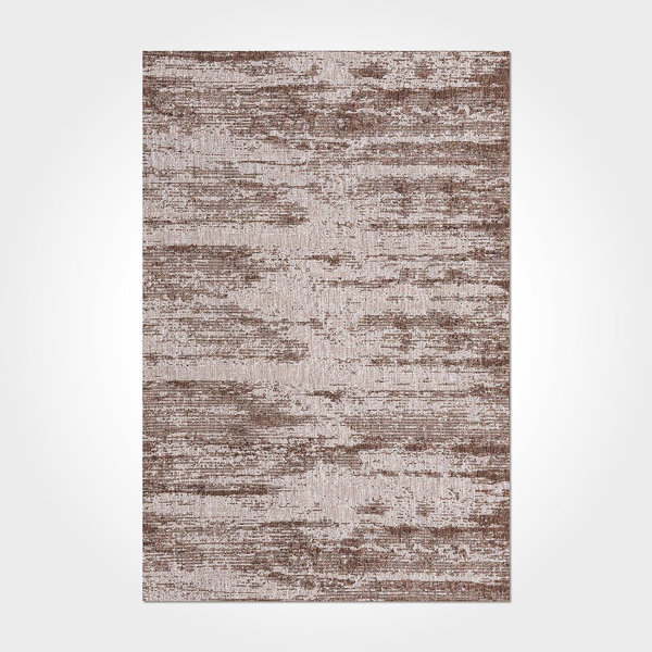 17 Stories Cotton Brown Machine Washable Indoor/Outdoor Rug | Wayfair