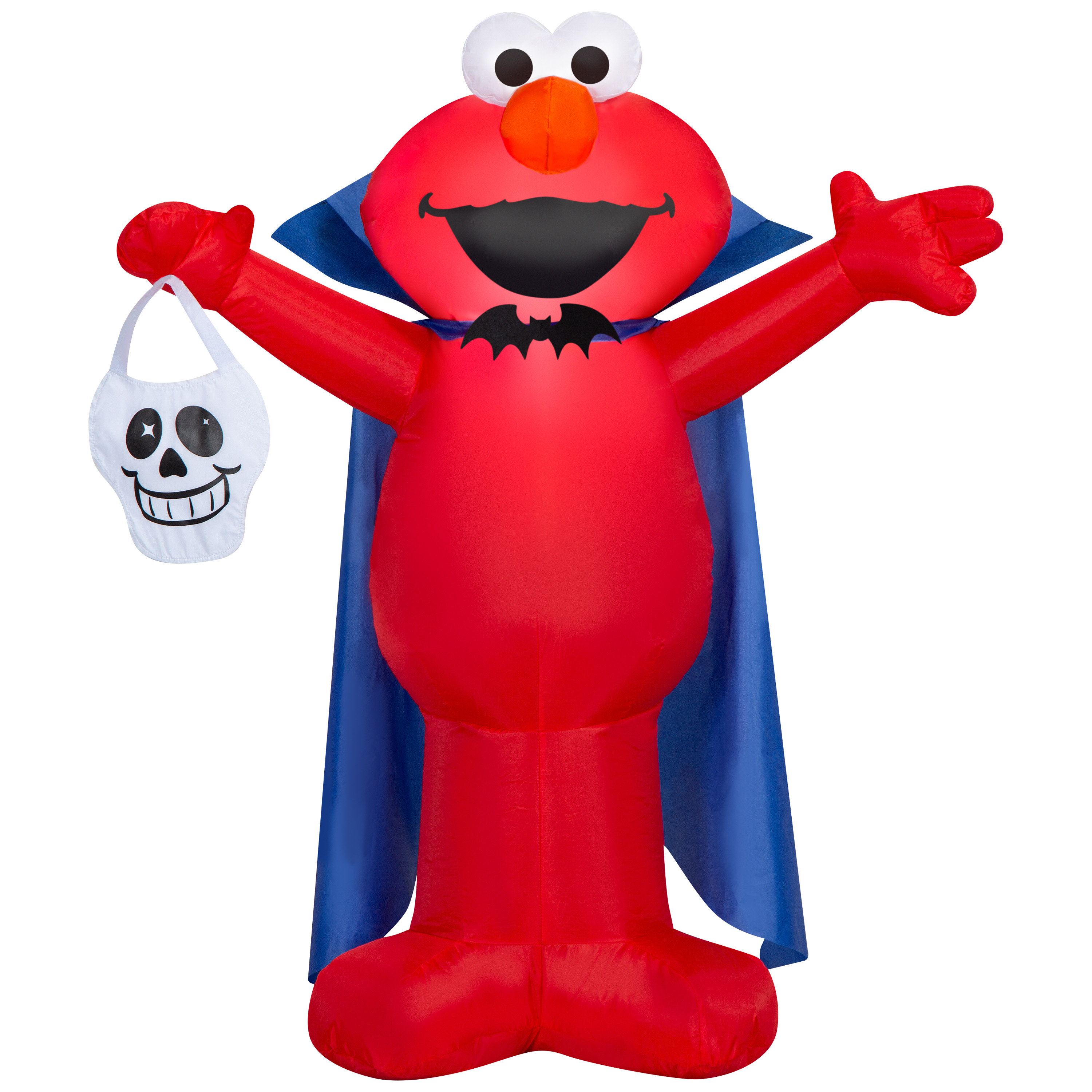 Gemmy Industries Airblown Elmo as Vampire with Skull Sesame Street ...