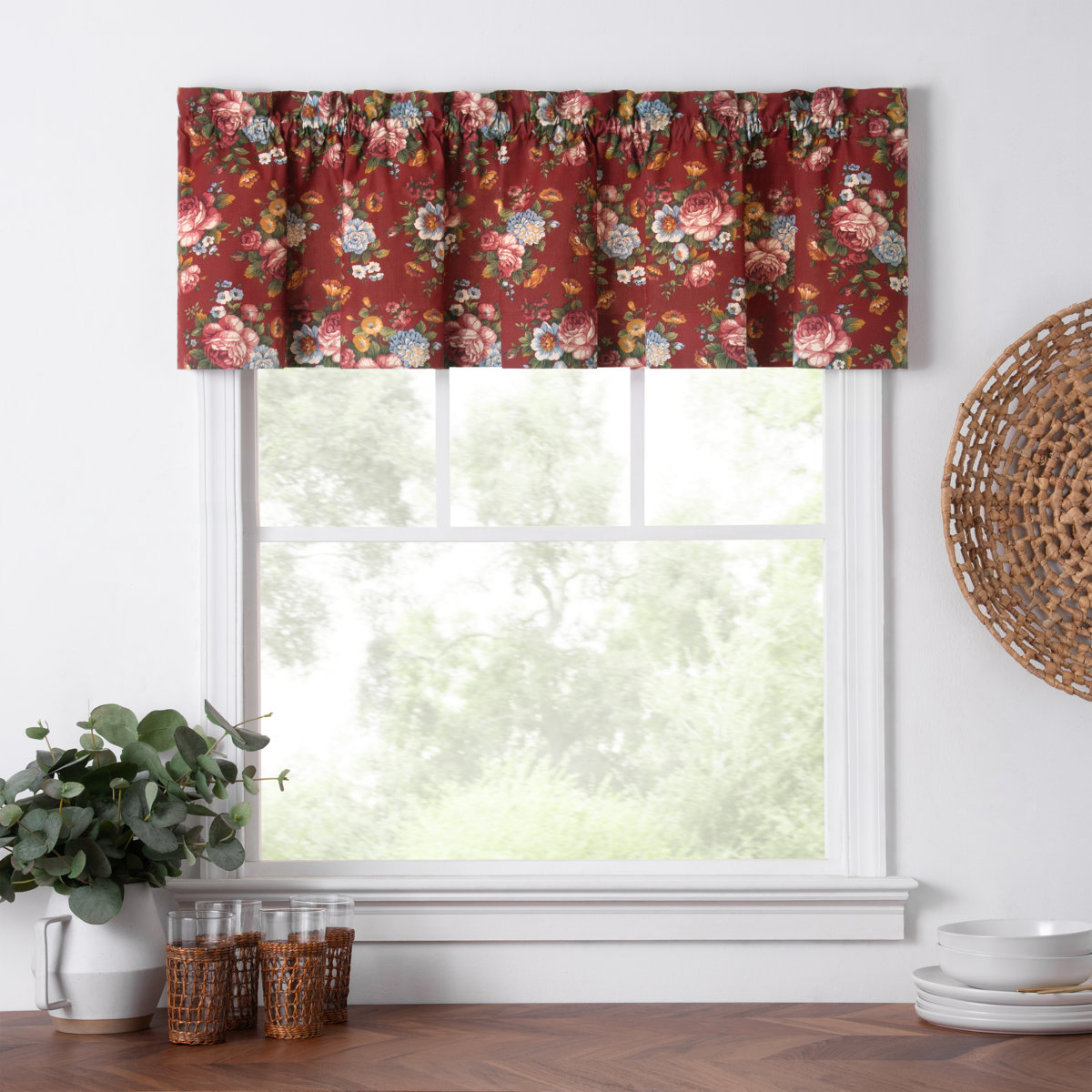 Charlton Home® Eleisha 58" x 15" Tailored Valance | Wayfair