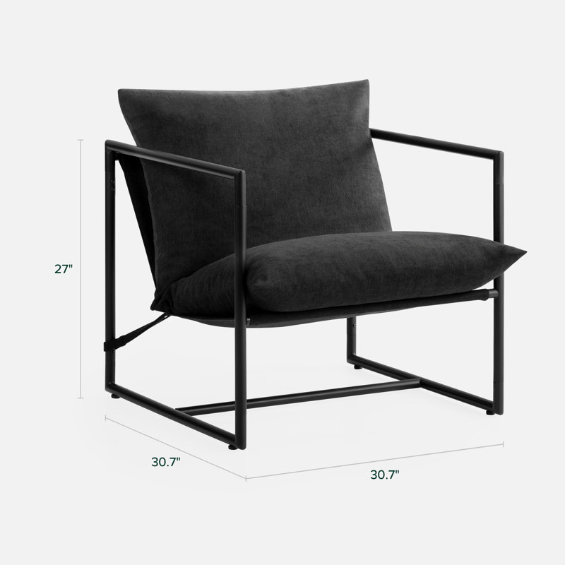 Trent Austin Design® Reagle Modern Metal Framed Sling Accent Chair ...