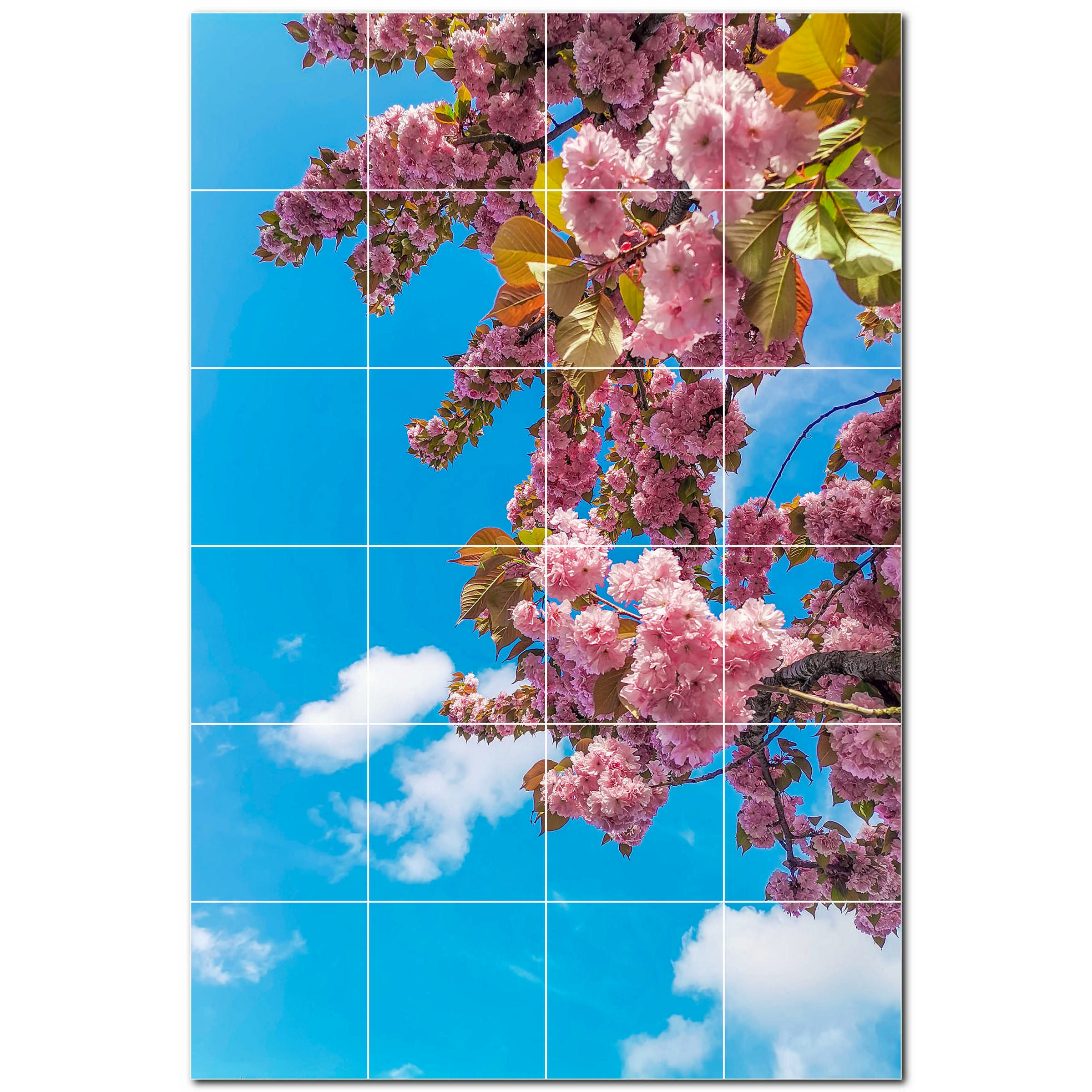 Picture-Tiles.com 48" x 72" Ceramic Spring Photo Decorative Mural Tile ...