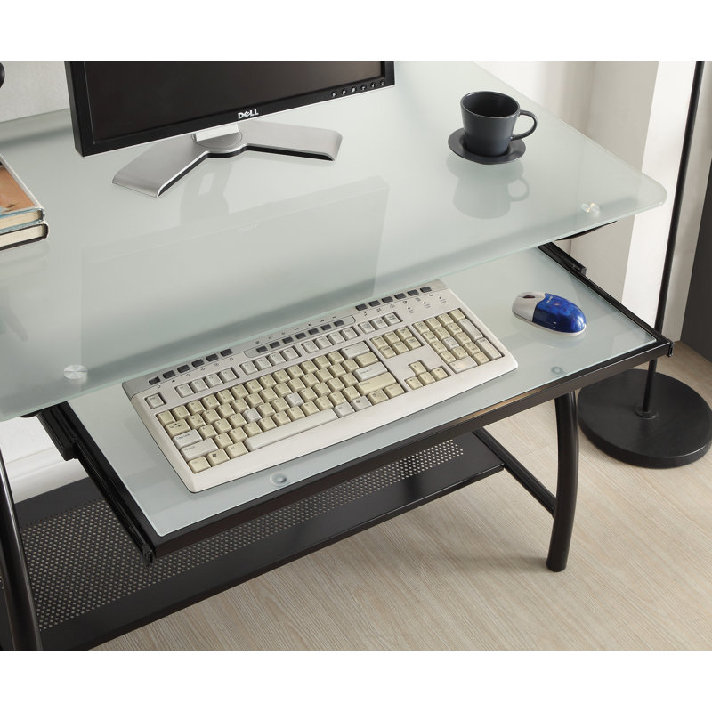 Symple Stuff Bonita Glass Computer Desk & Reviews | Wayfair