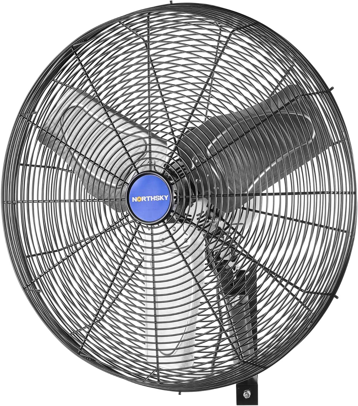 Atemomen 24 Inch Non-oscillating Wall-mount Fan, 5,450 Cfm Airflow High ...