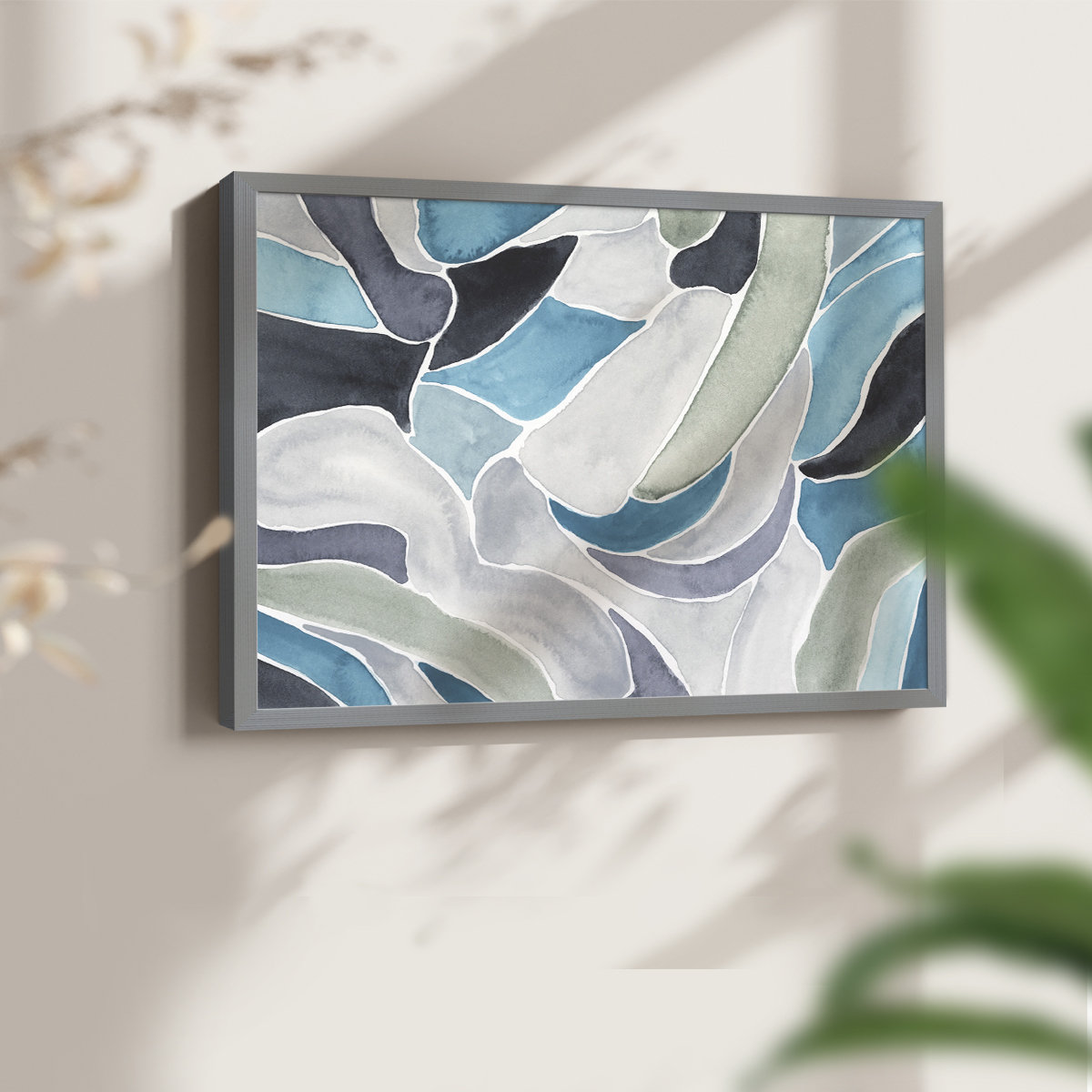 Wrought Studio™ Subtle Billows I -Framed Print - Restickable | Wayfair