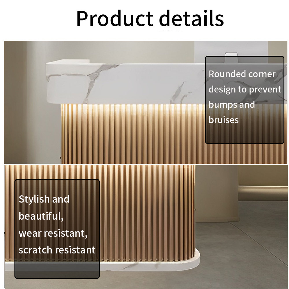 OX Art Reception Desk Multifunctional Computer Desk, Front Desk Table ...