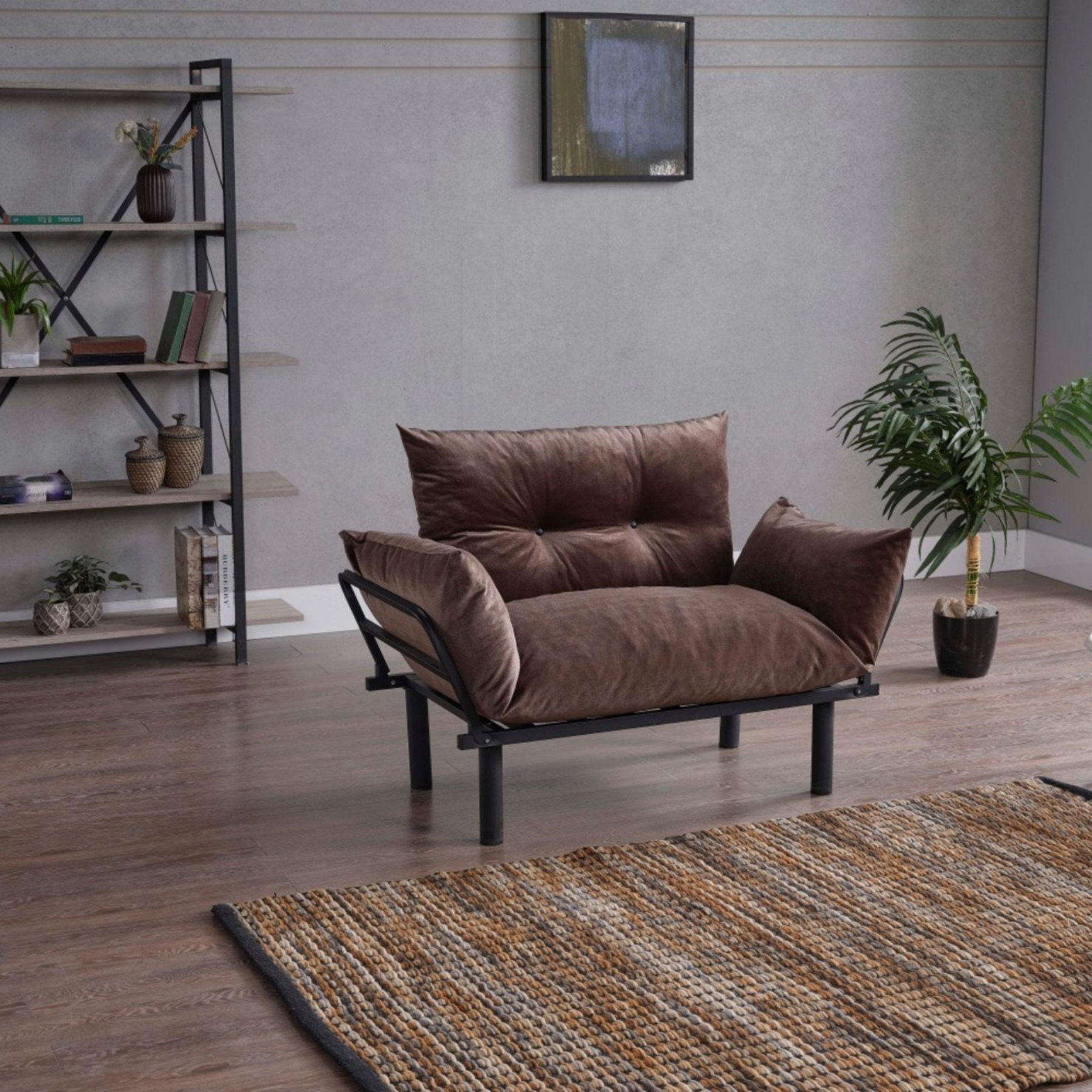 Ebern Designs Klah Futon Love Seat | Wayfair