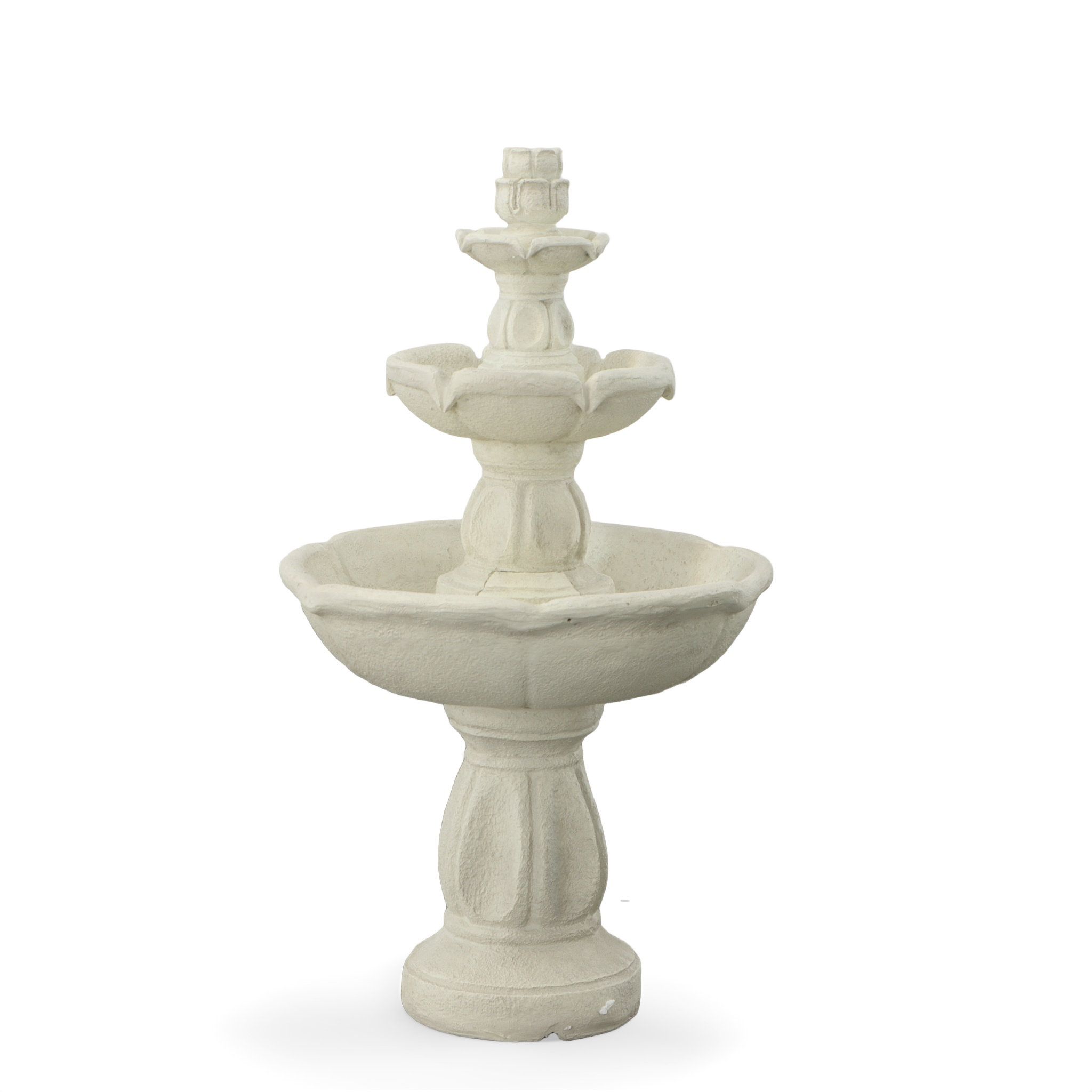 Alcott Hill Faux Stone Three Tiered Garden Water Fountain - Wayfair Canada