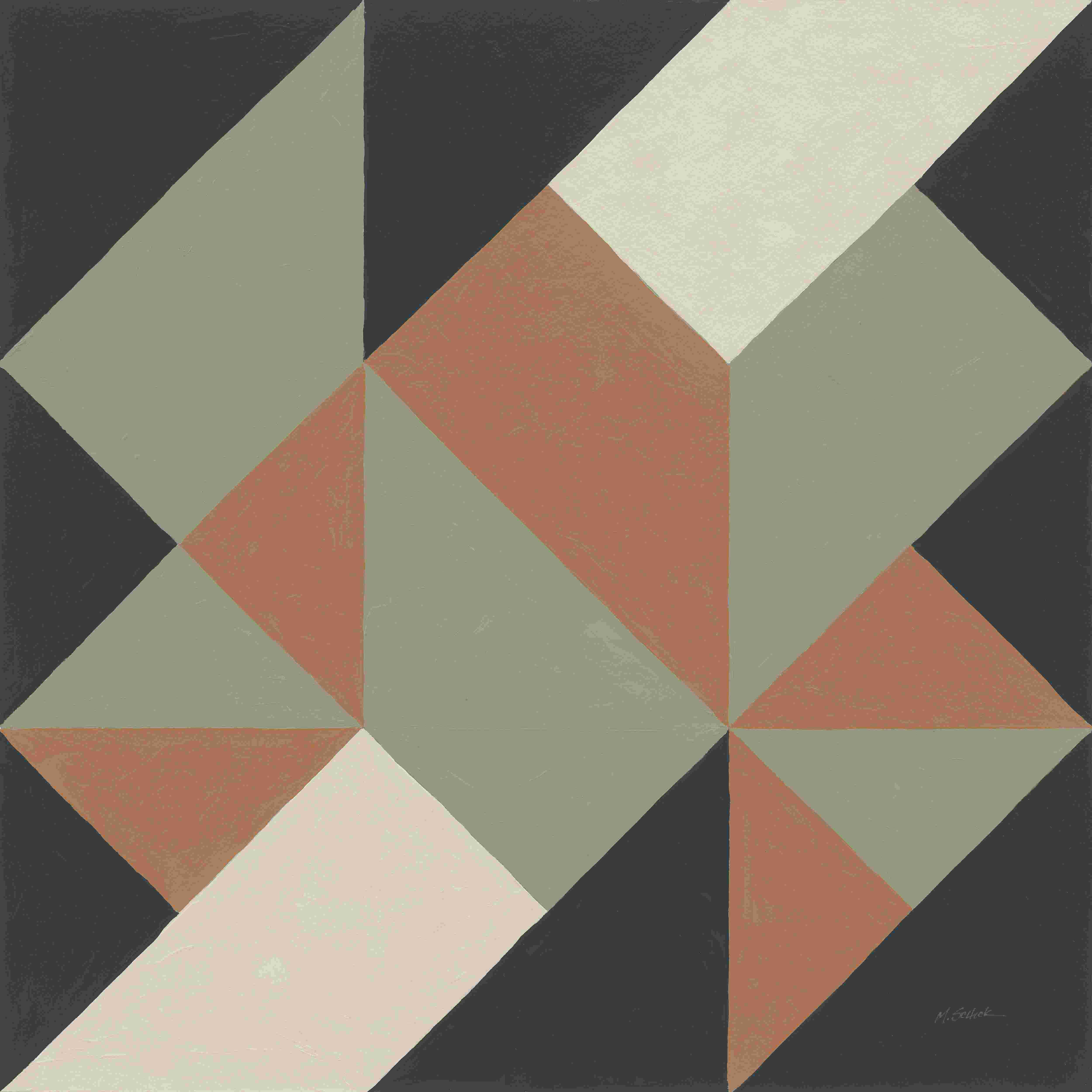 George Oliver Triangles I Highland by Mike Schick - Graphic Art | Wayfair