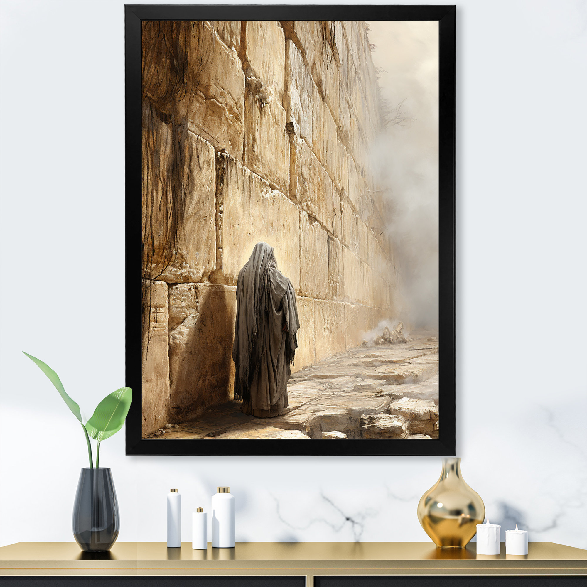 Winston Porter Judaism Wailing Stone Wall Wonder - Print | Wayfair