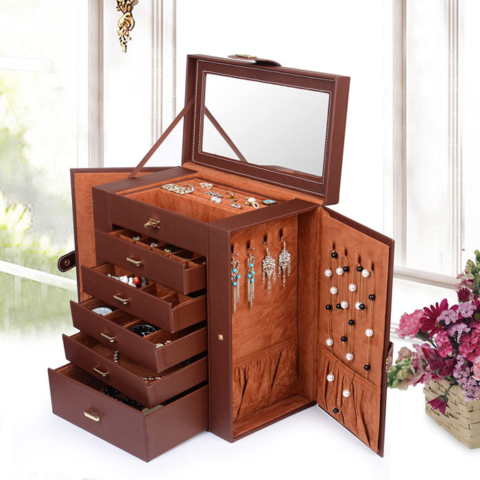 Red Barrel Studio® Jewelry Box + Mirror & Reviews | Wayfair