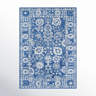 Birch Lane™ Cece Oriental Handmade Tufted Wool Blue/White Area Rug ...