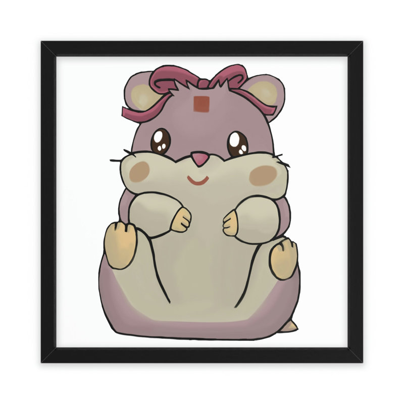 Trinx Purple Hamster - Picture Frame Graphic Art | Wayfair