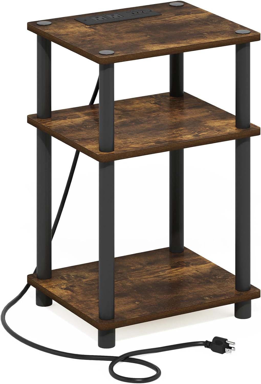 17 Stories Geerd End Table and Built-In Outlets | Wayfair