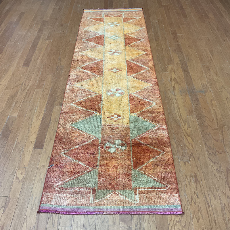 Bungalow Rose Handmade Turkish Oushak Wool Runner | Wayfair
