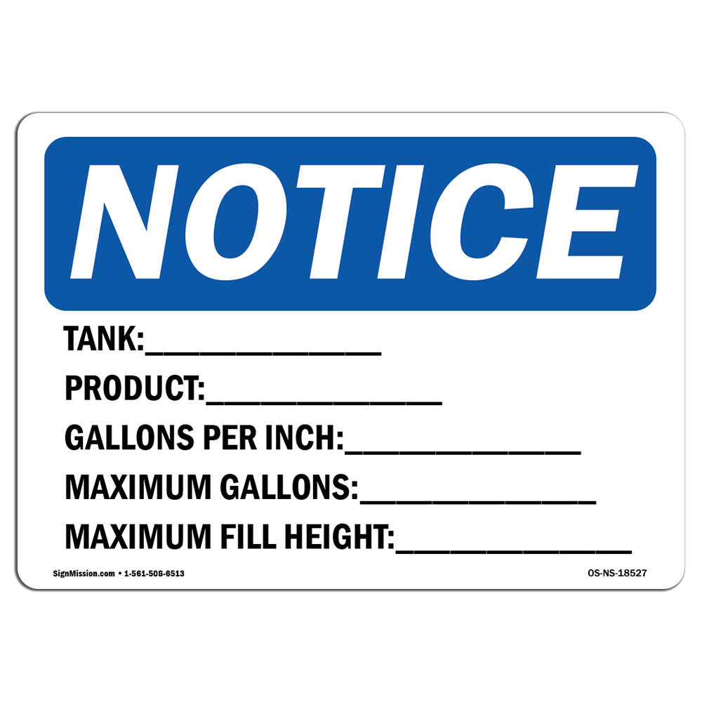 SignMission Tank Product Gallons Per Inch Sign | Wayfair