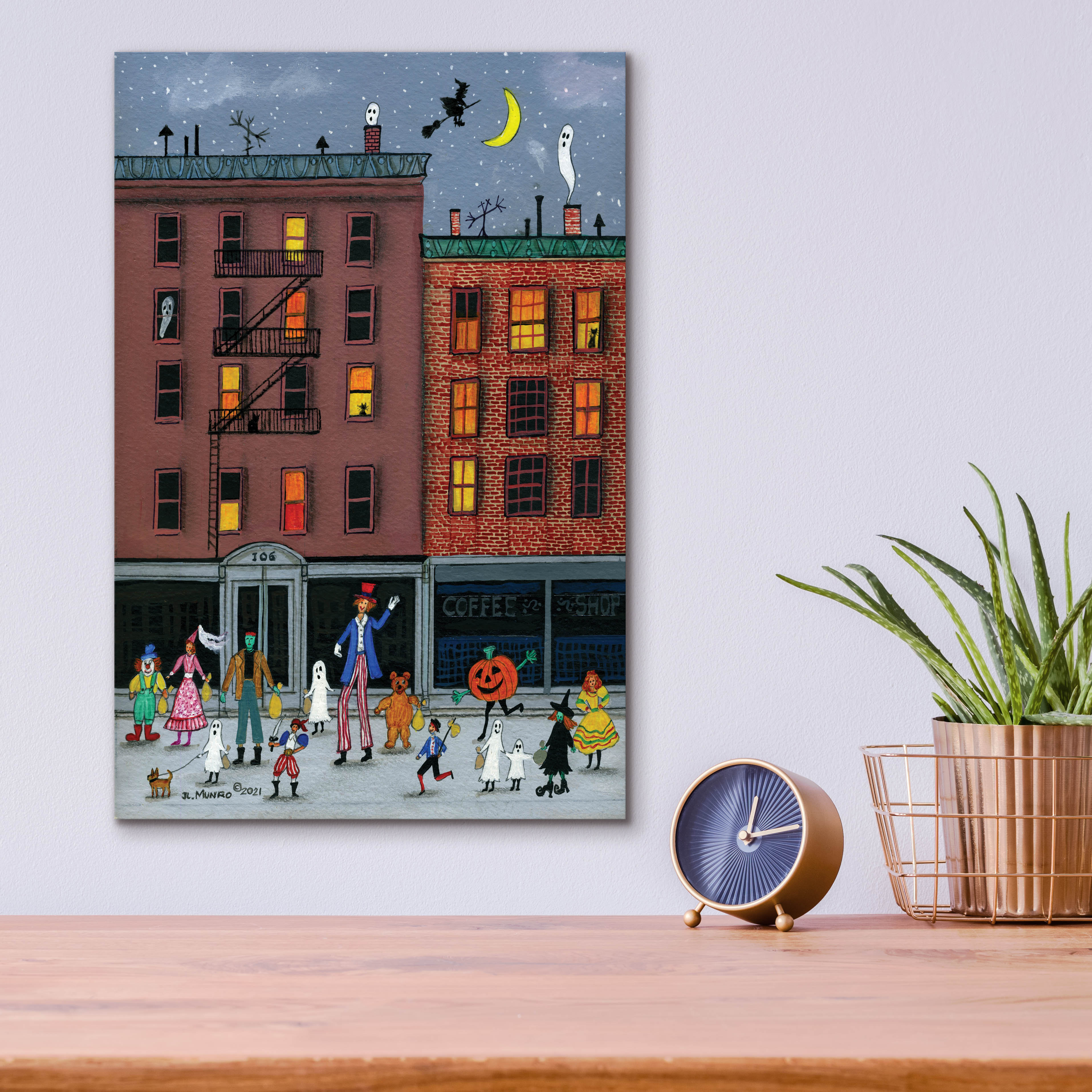 The Holiday Aisle® 'Halloween In The City' by JL Munro Acrylic Glass ...