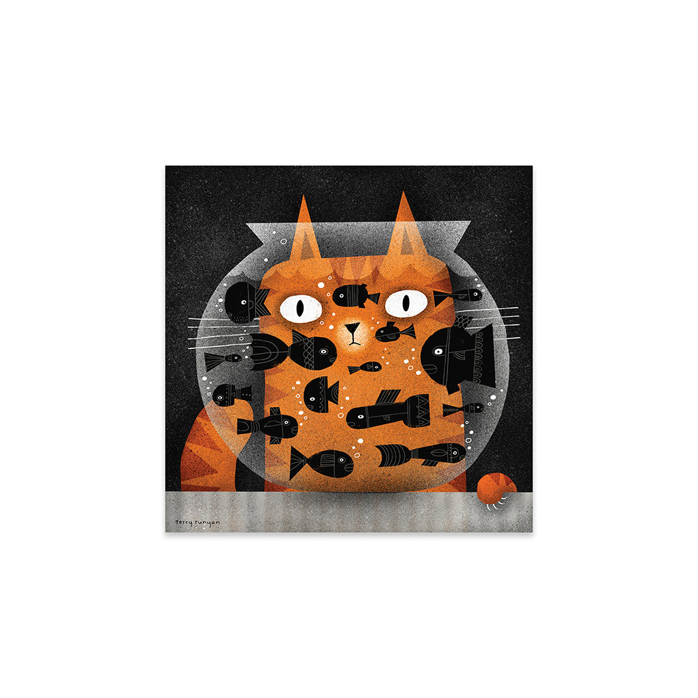 Red Barrel Studio® Fishing by Terry Runyan - Unframed Graphic Art | Wayfair