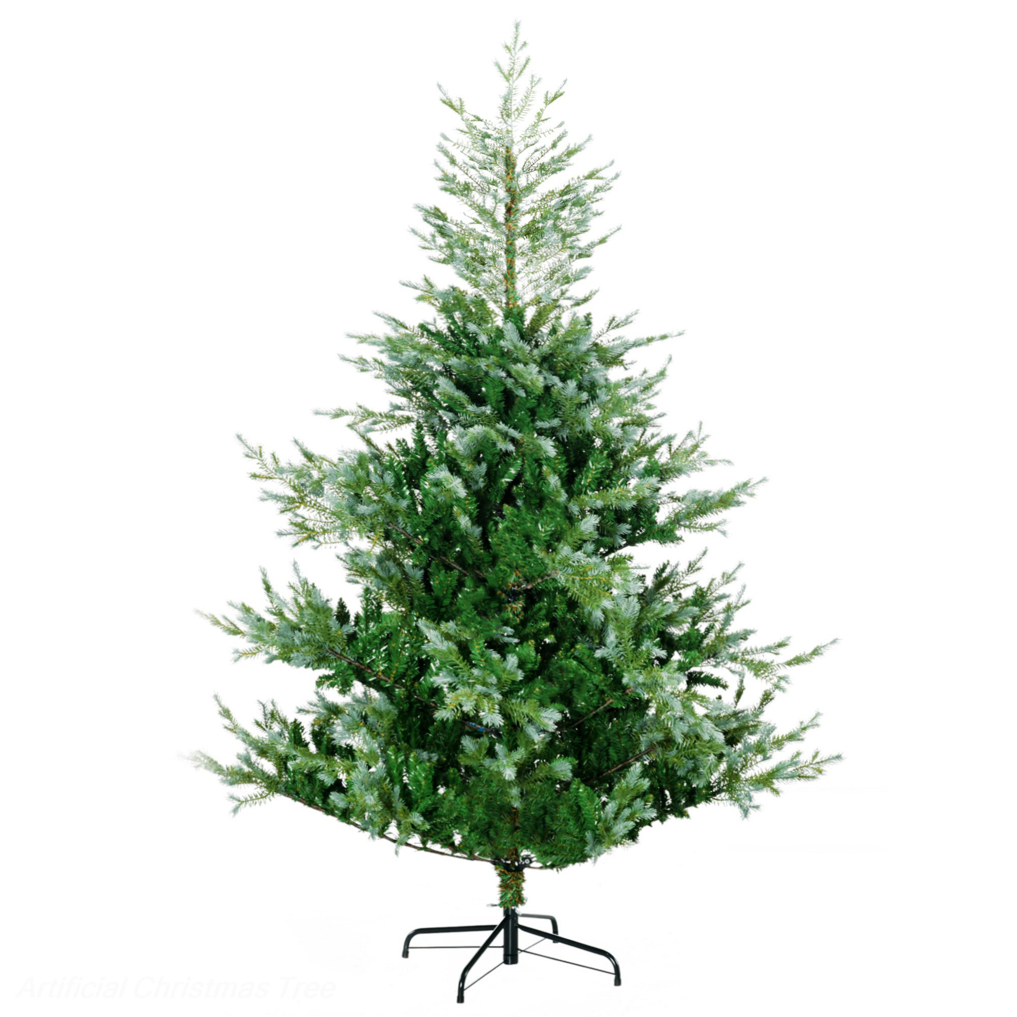 The Holiday Aisle® Wide Shape Christmas Tree With Steel Base | Wayfair