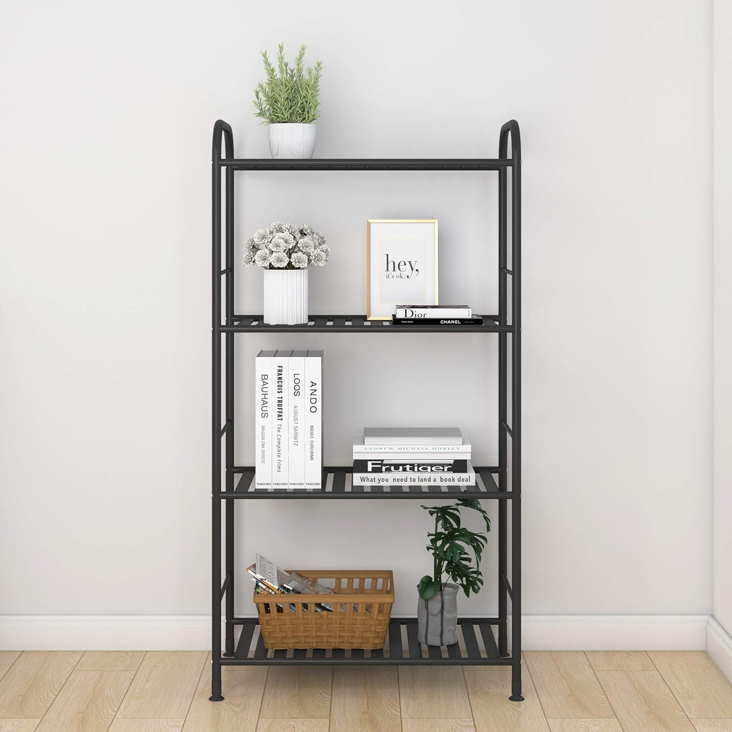 Rebrilliant 4-Tier Adjustable Shelving Unit, Heavy Duty Storage Rack ...