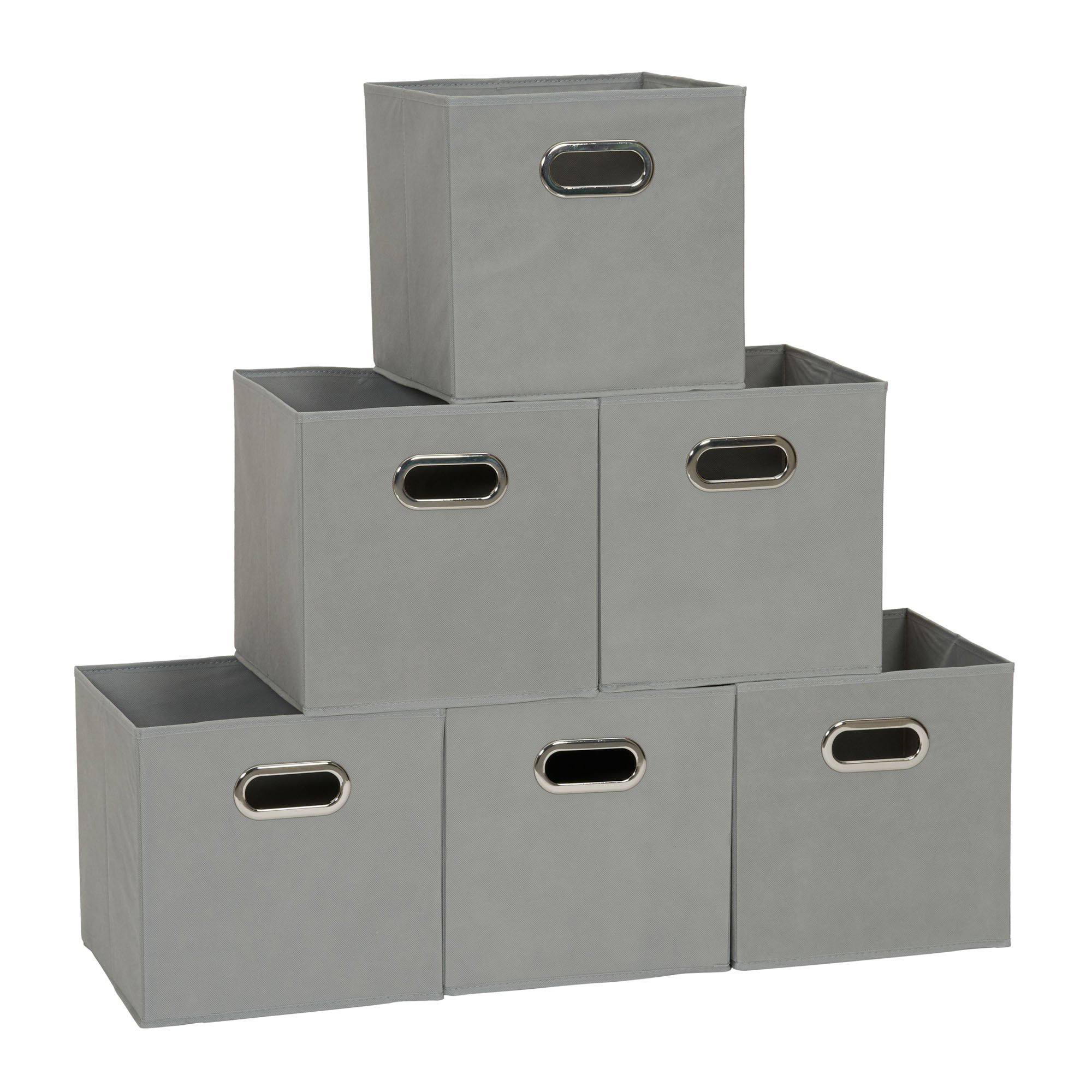 Rebrilliant Foldable Fabric Storage Bins, Cubby Cubes With Handles,(6 ...