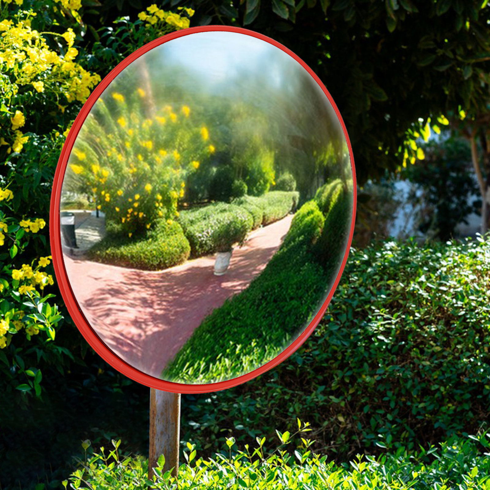 Latitude Run® 30" Round Corner Convex Mirror Security Safety Outdoor ...